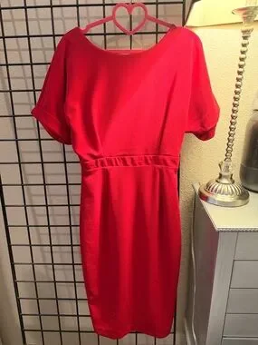 Alexia Admor | Dresses | Alexia Admor Red Midi Dress With Dolman ...